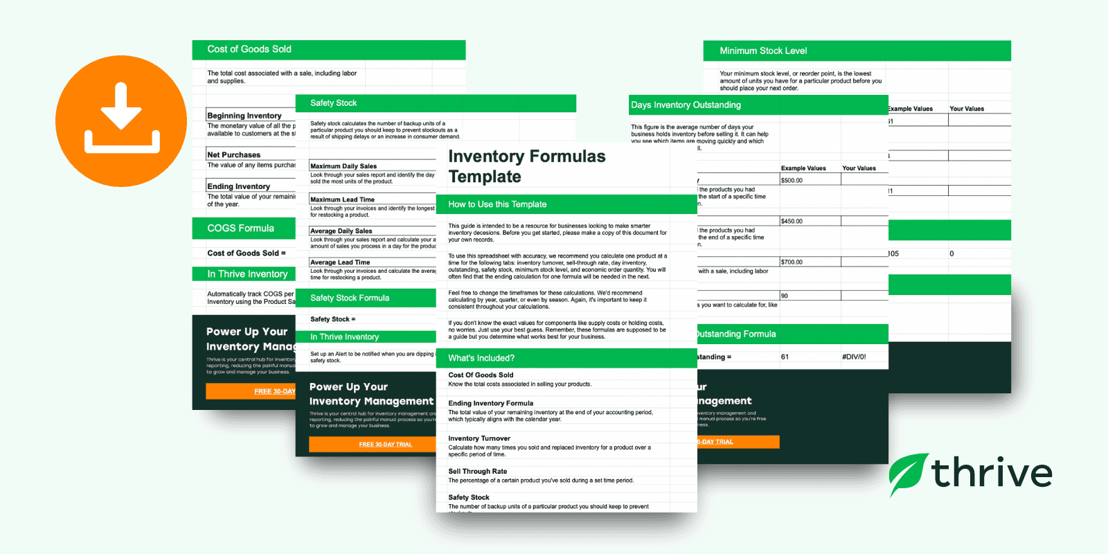Free Template | Inventory Formulas | Thrive